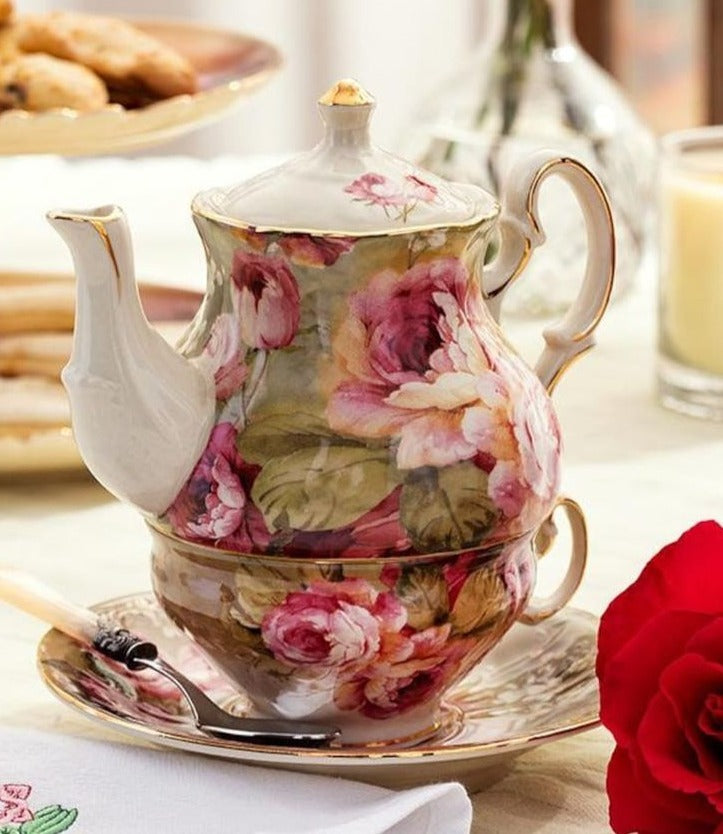 Cottage Rose Tea for One – Hopeless Romantic