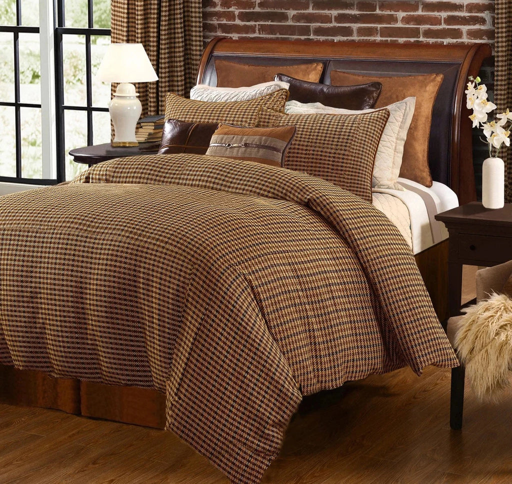 hampton-houndstooth-thoroughbred-queen-bedding | Hopeless Romantic Trading